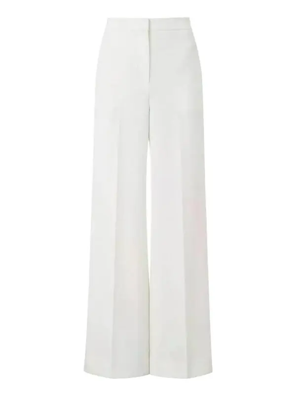 GEMY MAALOUF Pressed-crease Wide-leg Trousers - White