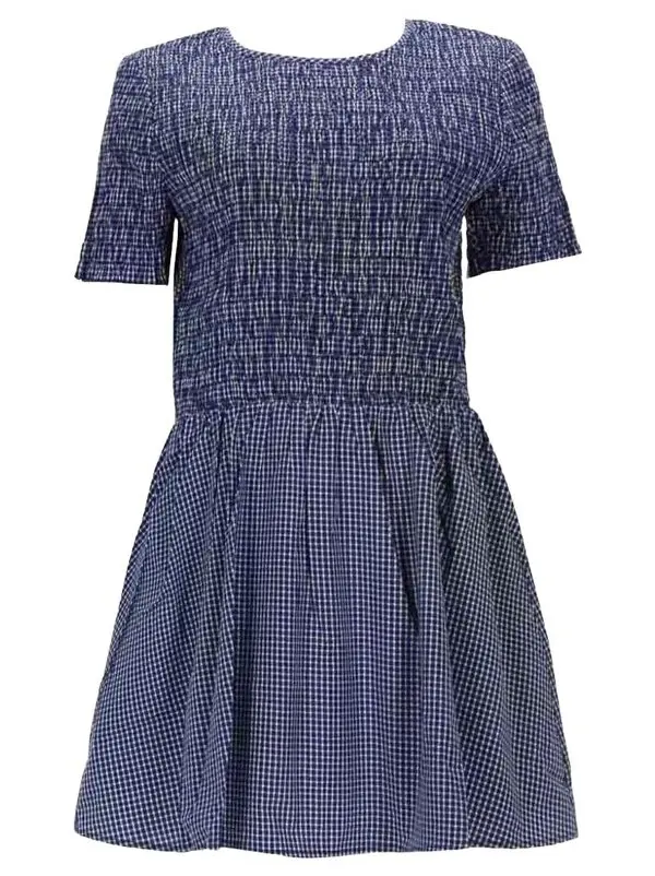 Baum Und Pferdgarten Assandra Gingham Smocked Mini Dress - Blue