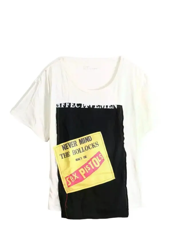 SAITOS Sex Pistols Patch-detail T-shirt - Neutrals