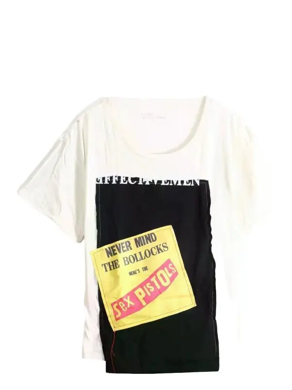 SAITOS Sex Pistols Patch-detail T-shirt - Neutrals