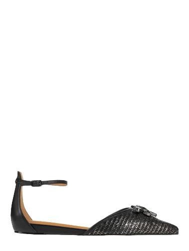 APEPAZZA Ballet Flats Size Leather, Textile Fibers - Black