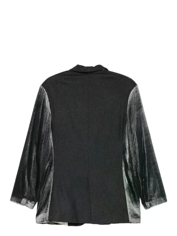 ALYSI Metallic-effect Shawl-lapel Jacket - Grey