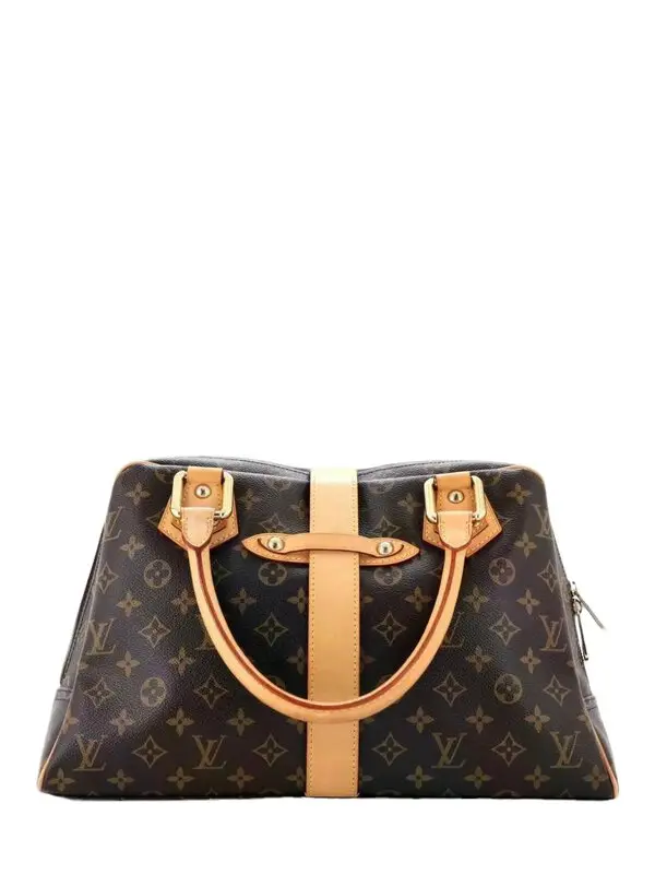 LOUIS VUITTON Manhattan Handbag Monogram Canvas Gm Satchel - Brown