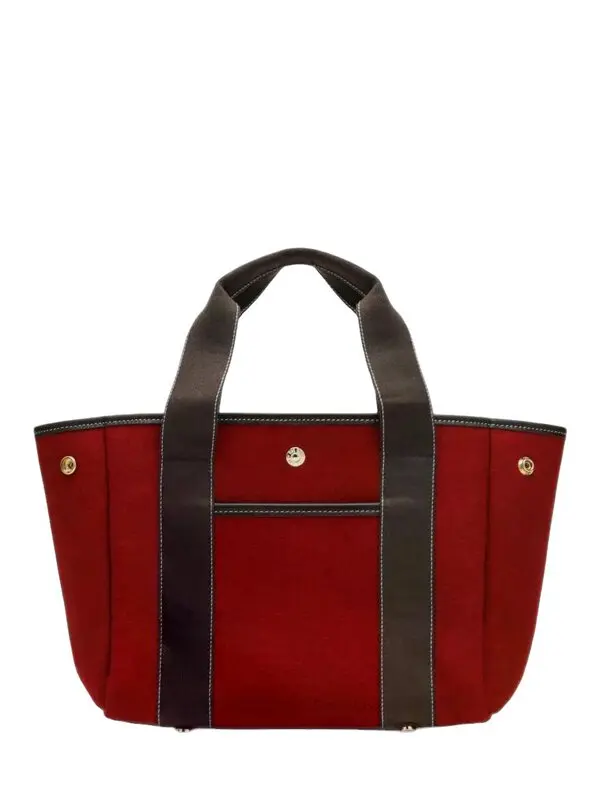 Rue De Verneuil Small Traversée Leather-trim Tote Bag - Red