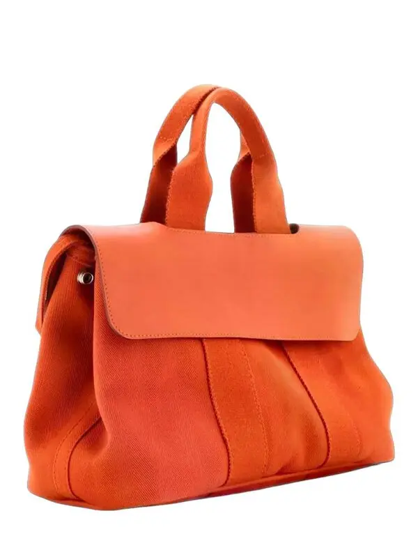 Hermès Valparaiso Bag Toile And Leather Pm Tote Bag - Orange