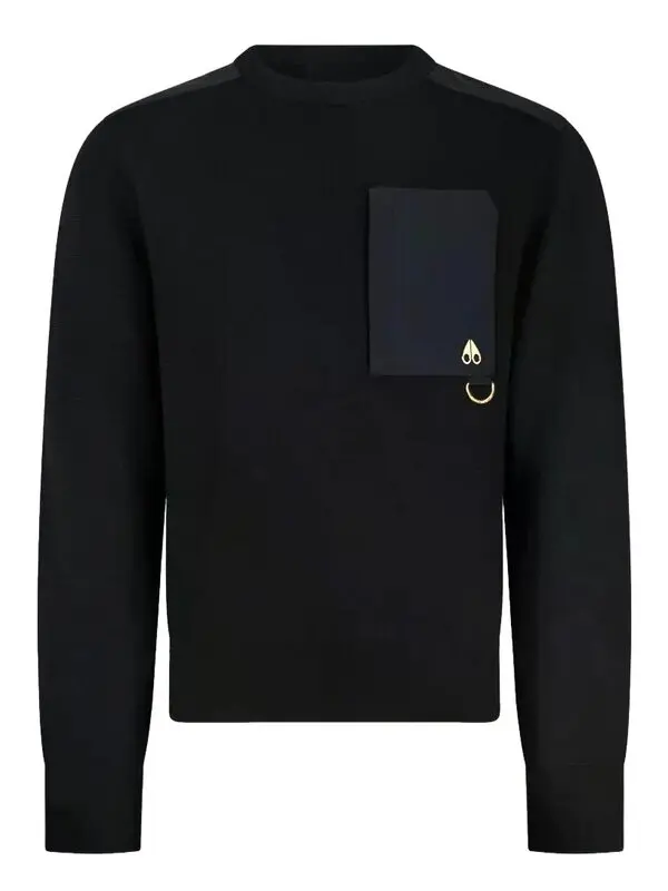Moose Knuckles Elowan Patch-pocket Sweater - Black