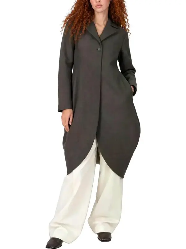 NICCOLO PASQUALETTI Tulipano Curved-hem Coat - Grey