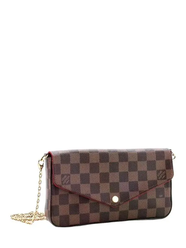 LOUIS VUITTON Felicie Pochette Damier Crossbody Bag - Brown