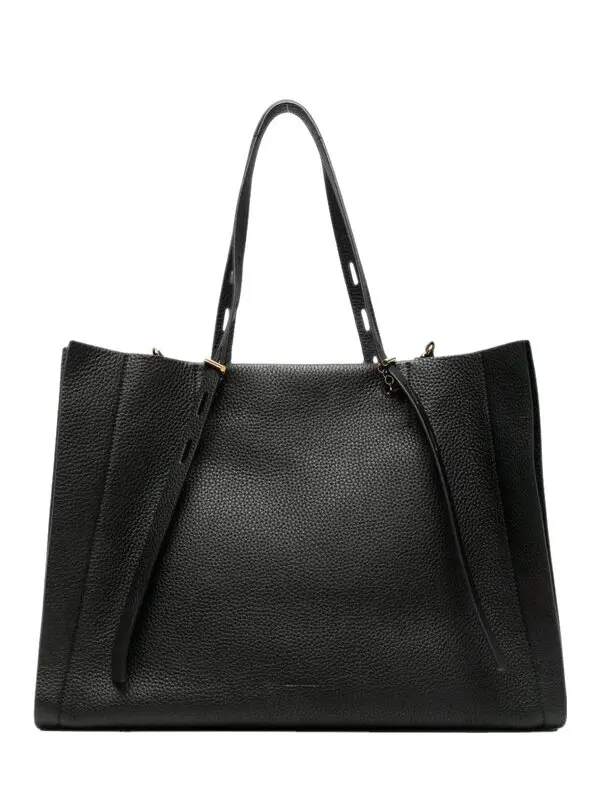 MINOBOSSI Pebbled-leather Tote Bag - Black