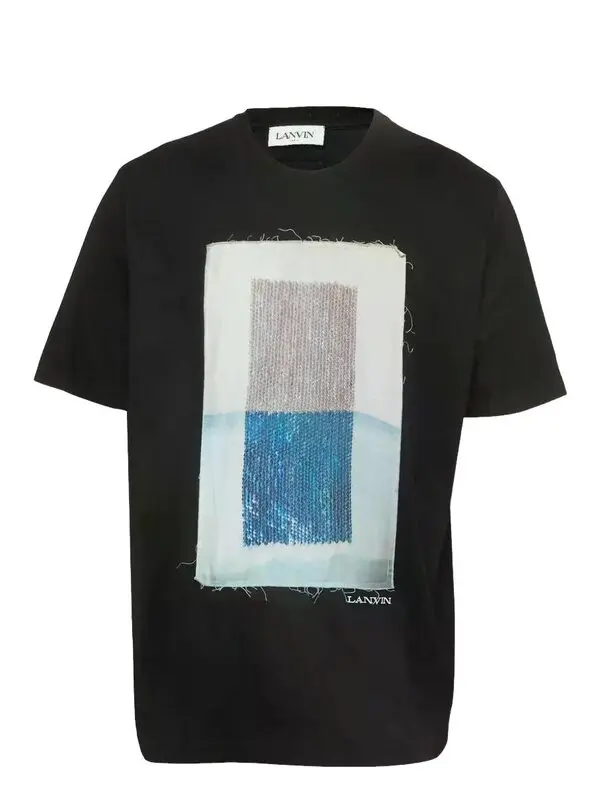 LANVIN Archives Print Patch T-shirt - Black