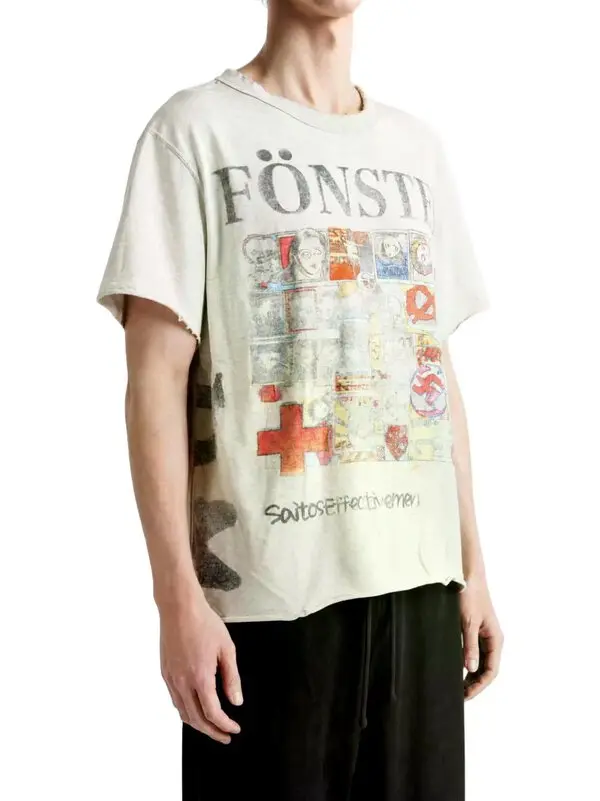 SAITOS Fonster Raw-cut T-shirt - Grey