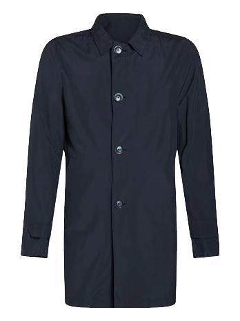 Herno Overcoat & Trench Coat Size Silk, Cupro - Navy