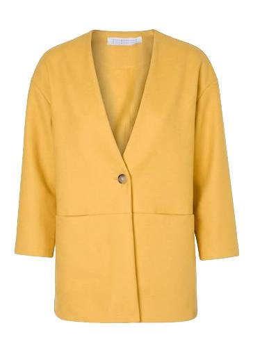 Harris Wharf London Jacket Size Virgin Wool - Yellow