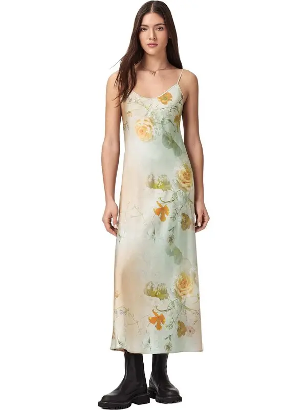 ALLSAINTS Bryony Floral Slip Dress - Pink