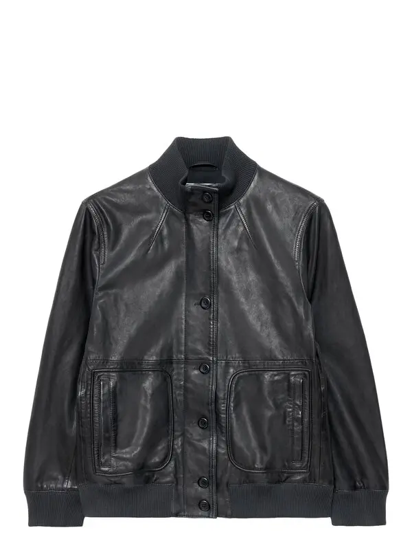 ALLSAINTS Memphis Leather Jacket - Blue