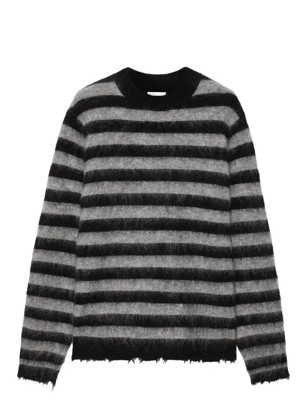 ALLSAINTS Harry Striped Crew-neck Sweater - Grey