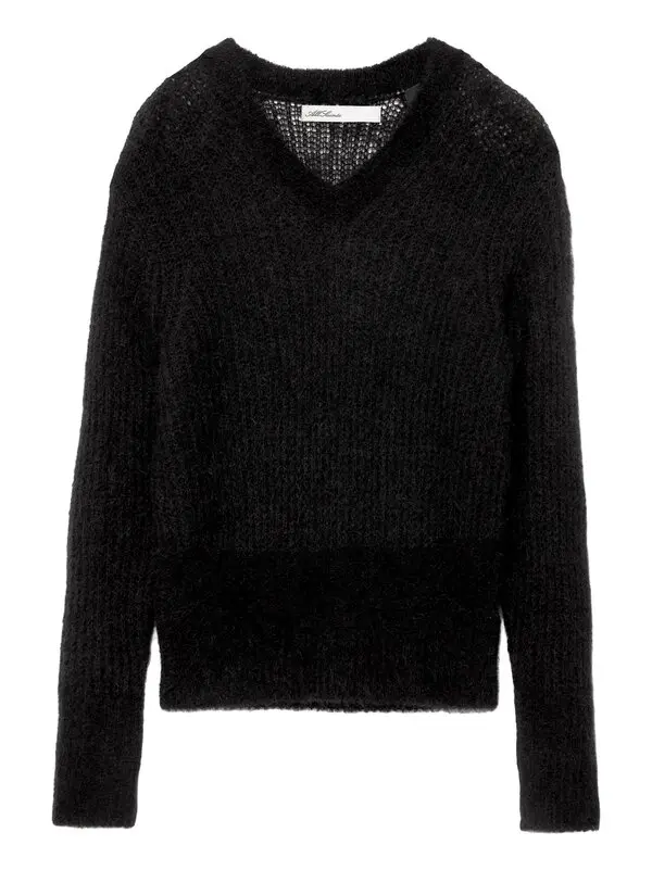 ALLSAINTS Mabel Alpaca-blend V-neck Sweater - Black