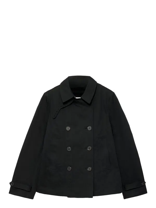 ALLSAINTS Tilda Double-breasted Cotton Peacoat - Black