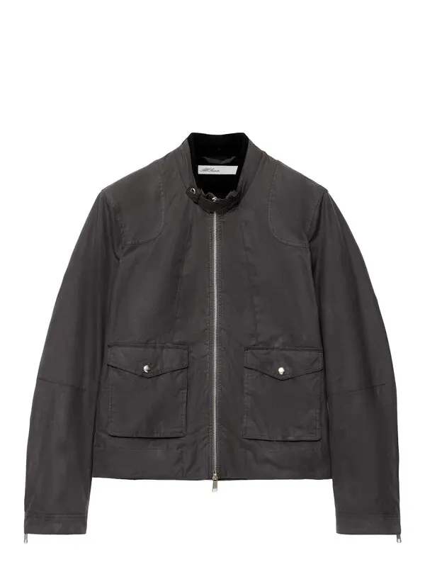ALLSAINTS Kirk Waxed-cotton Racer Jacket - Grey