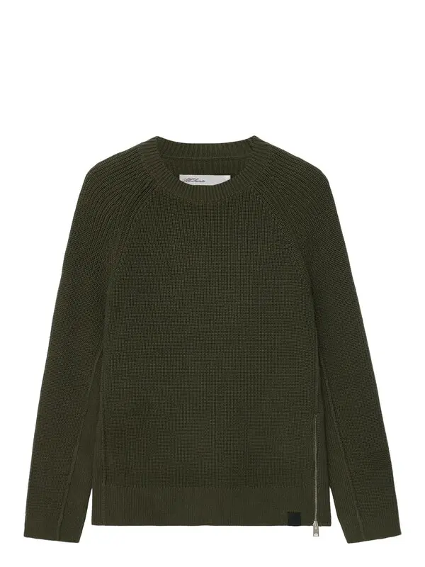 ALLSAINTS Kit Acid-washed Cotton Crew-neck Sweater - Green