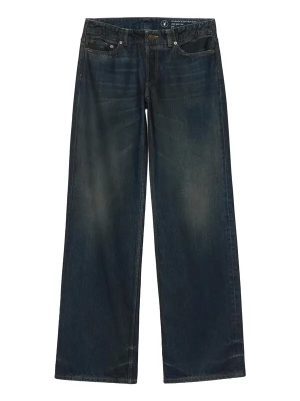 ALLSAINTS Nico Low-rise Wide-leg Jeans - Blue