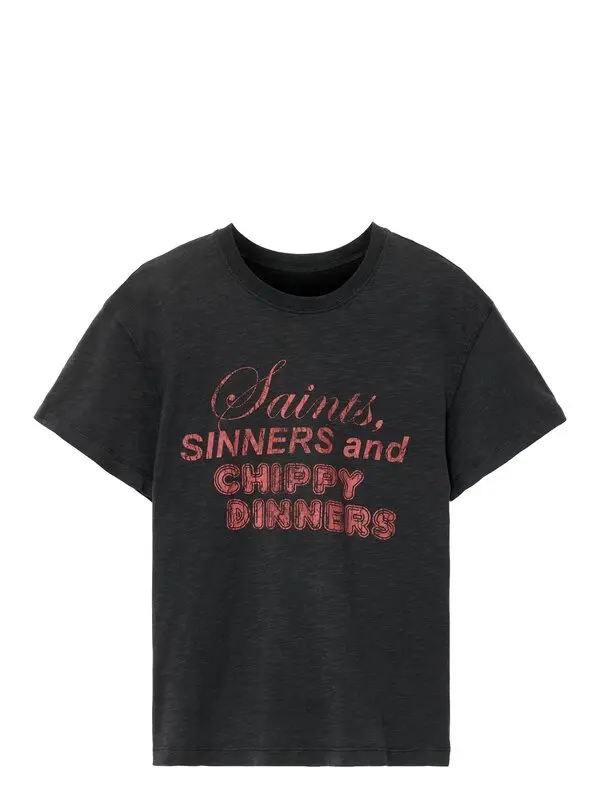 ALLSAINTS Addi Chippy Regular-fit T-shirt - Black