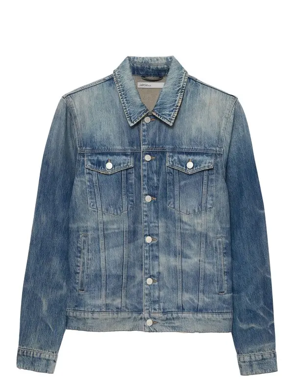 ALLSAINTS Fitted Denim Trucker Jacket - Blue