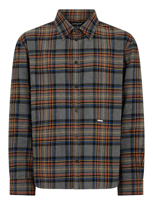 Dsquared2 Hybrid Lined Check Shirt - Fantasy