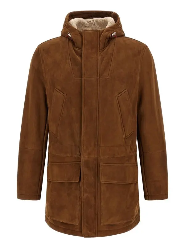 Brunello Cucinelli Suede Parka - Brown
