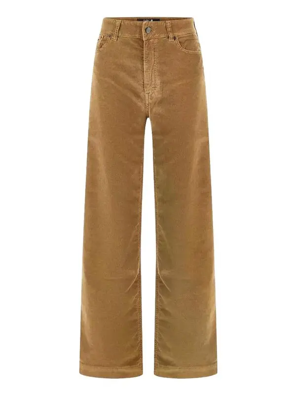 LOIS Corduroy Wide-leg Trousers - Brown
