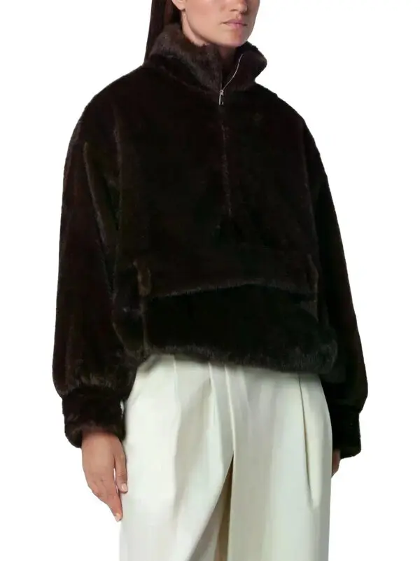 Source Unknown Zvika Faux-fur Sweater - Brown