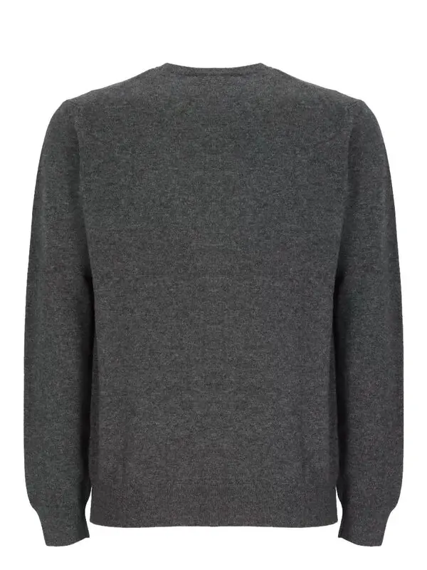 DELLA CIANA Crew-neck Ribbed-trims Sweater - Grey