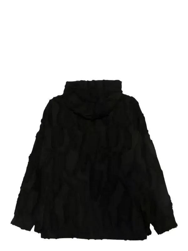 Masnada Distressed Hooded Jacket - Black