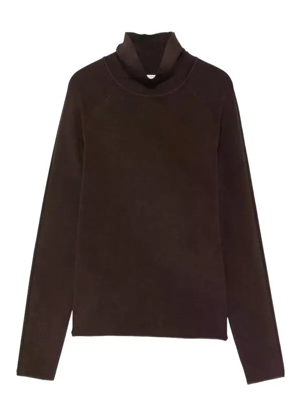 JOSEPH Lola Roll-neck Top - Brown