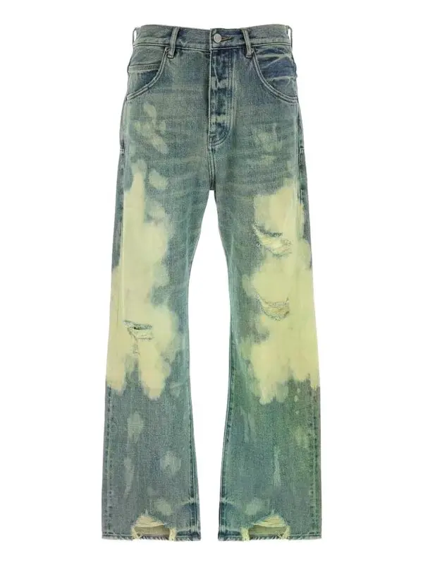 PURPLE BRAND P018 Distressed Bleached-effect Jeans - Blue