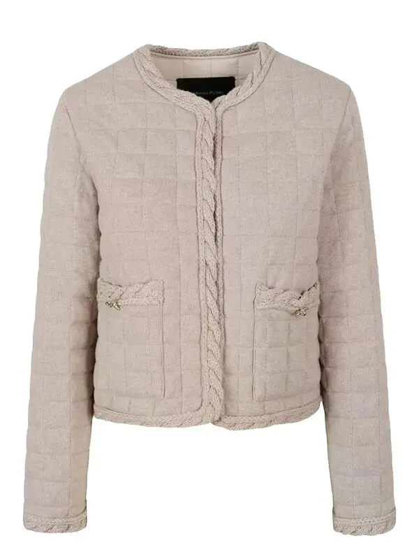 Fabiana Filippi Quilted Cable-knit Jacket - Neutrals