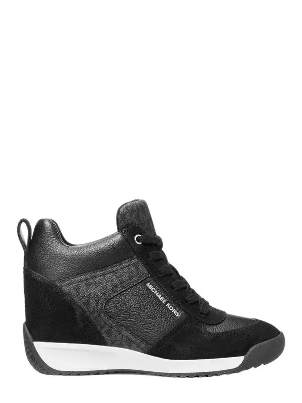 Michael Kors Nikko S2 Logo-print Wedge Sneakers - Black