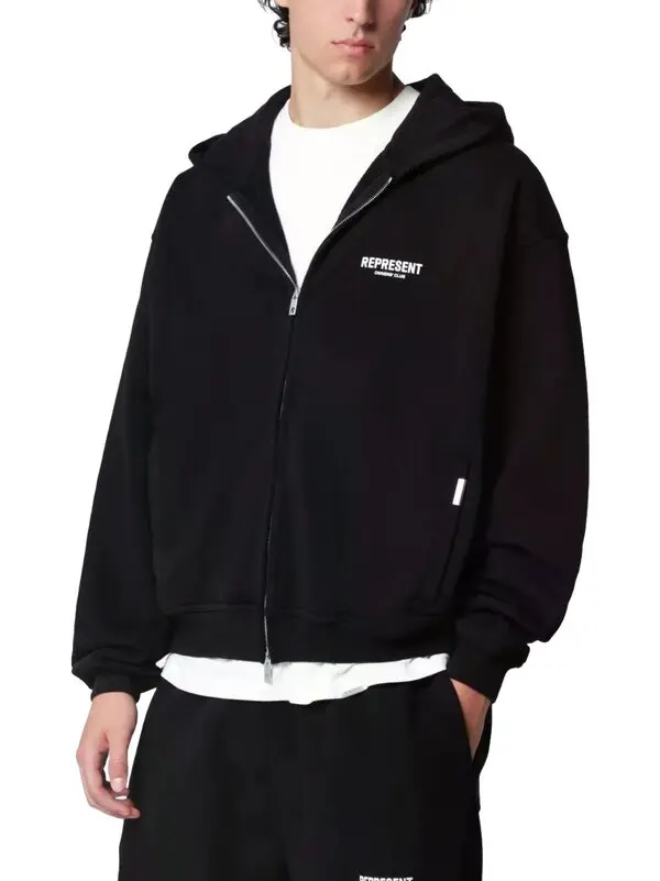 REPRESENT Owners Club Logo-print Hoodie - Black