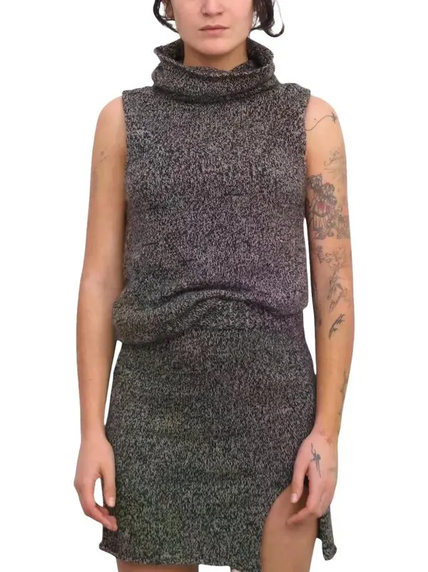BASERANGE Kem Knit Turtleneck Top - Black