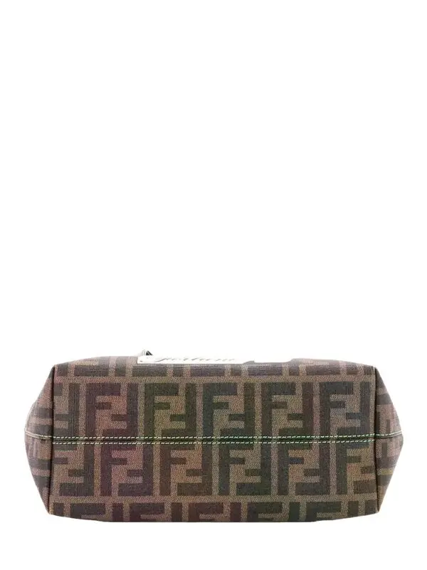 Fendi Roll Printed Zucca Coated Canvas Small Tote Bag - Tobacco