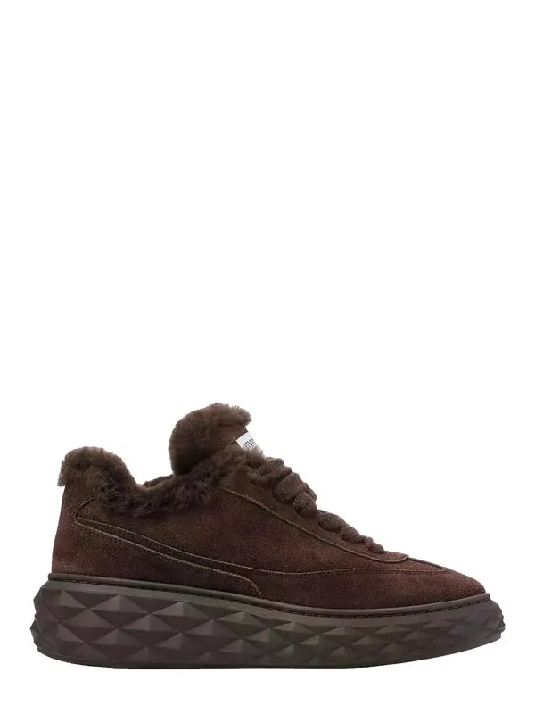 JIMMY CHOO Diamond Maxi Retro F Suede Sneakers - Brown