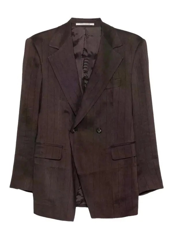 Tagliatore Pinstripe Double-breasted Blazer - Brown