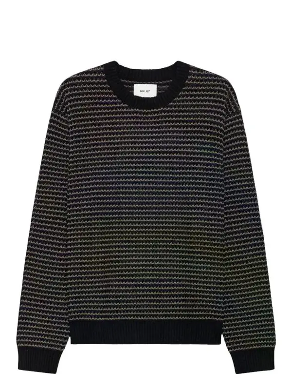 Nn07 Striped Crew-neck Sweater - Blue