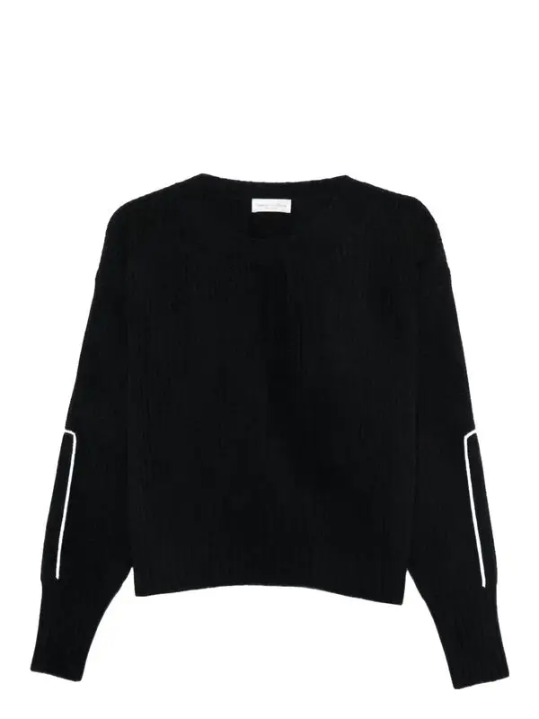 ROBERTO COLLINA Ribbed-knit Embroidered Sweater - Blue