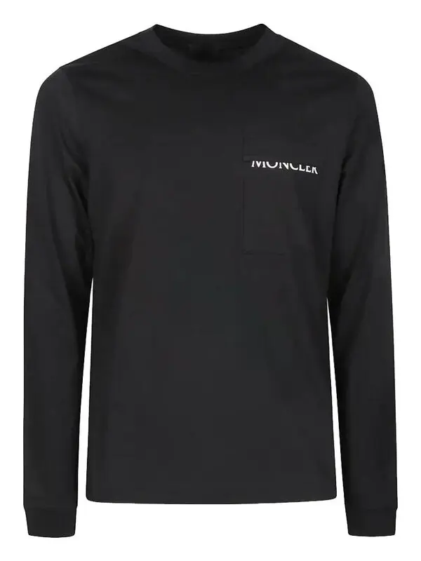 Moncler Logo-print Long-sleeve T-shirt - Black