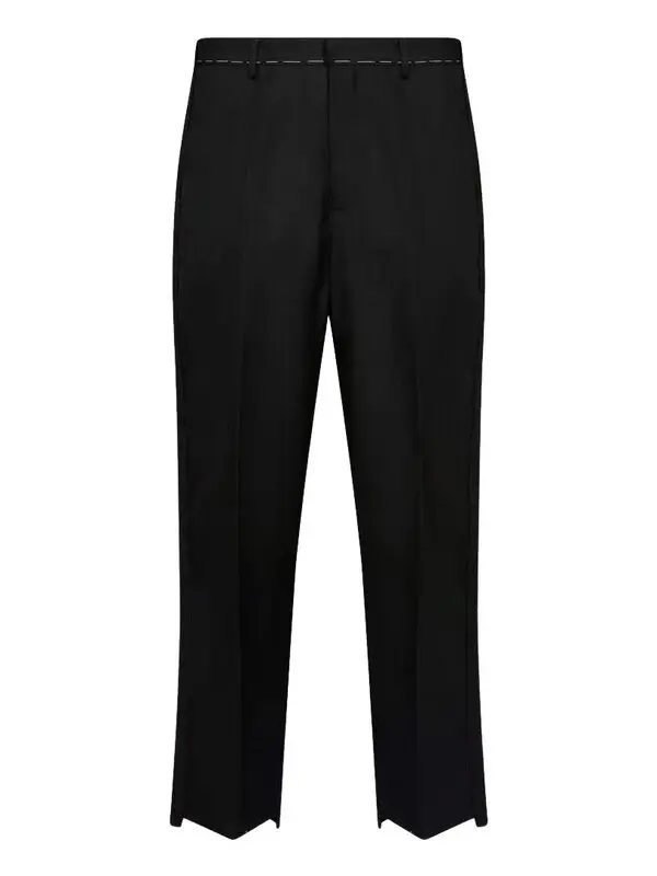 COSTUMEIN Contrast-stitch Tailored Trousers - Black
