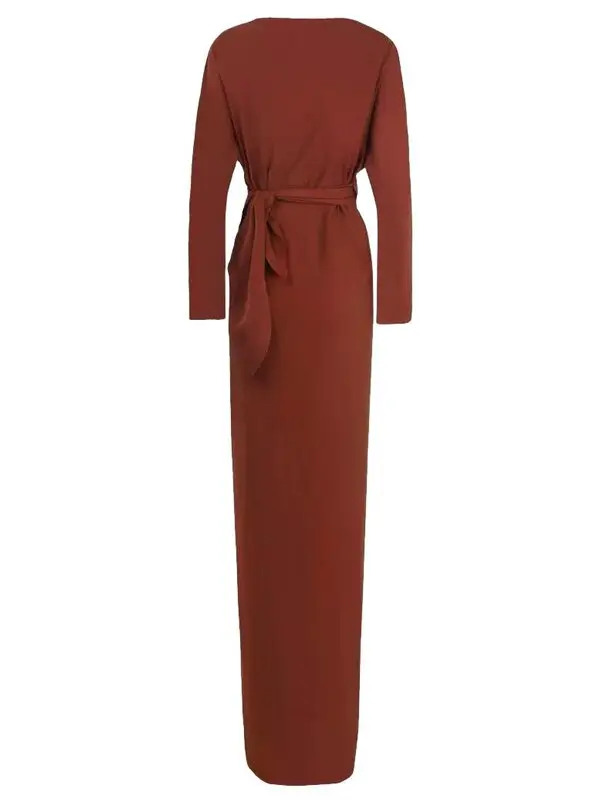 CORTANA Eteria Wrap Maxi Dress - Brown