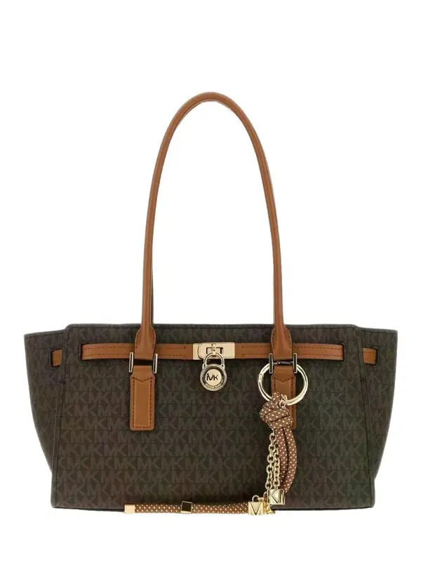 Michael Kors Hamilton Moderne Small Signature Logo Satchel - Brown