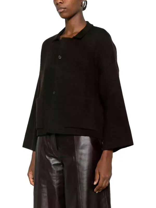 MA'RY'YA Button-up Wide-sleeve Cardigan - Brown