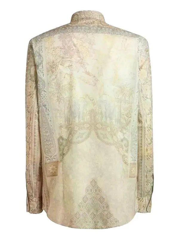 Etro Roma Paisley-print Cotton Shirt - Neutrals